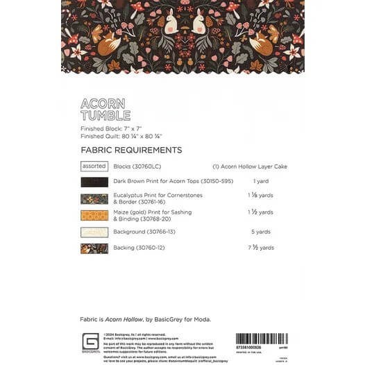 Acorn Tumble Quilt Kit