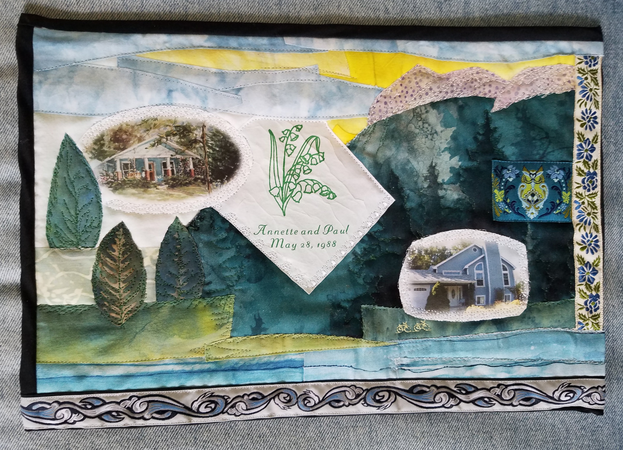 Wedding napkin collage